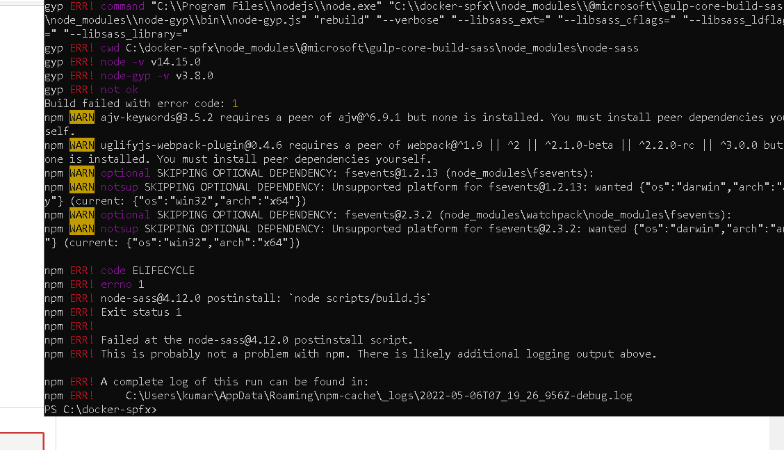Npm Install is failing for SPFx webpart - Microsoft Q&A Npm Install is failing for SPFx webpart - Microsoft Q&A