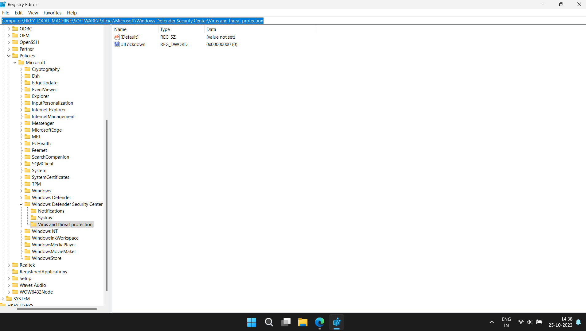 In my Windows 11 , virus and threat protection missing from windows ...