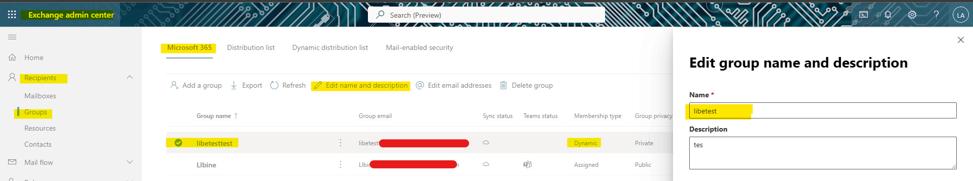 Change display name of a Dynamic Microsoft 365 group in GAL - Microsoft Q&A