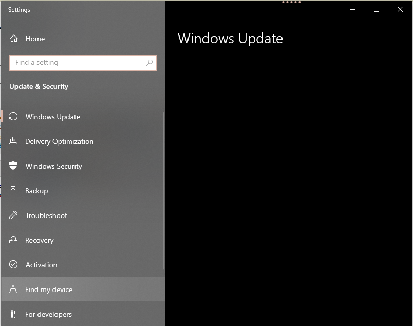 Windows Update blank or empty - Microsoft Q&A