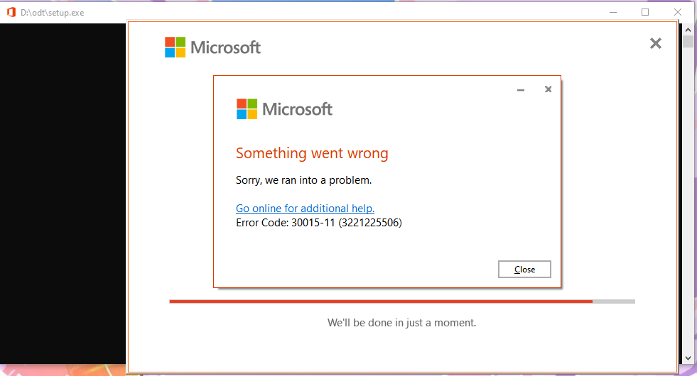 Office 365 Enterprise installation error - Microsoft Q&A