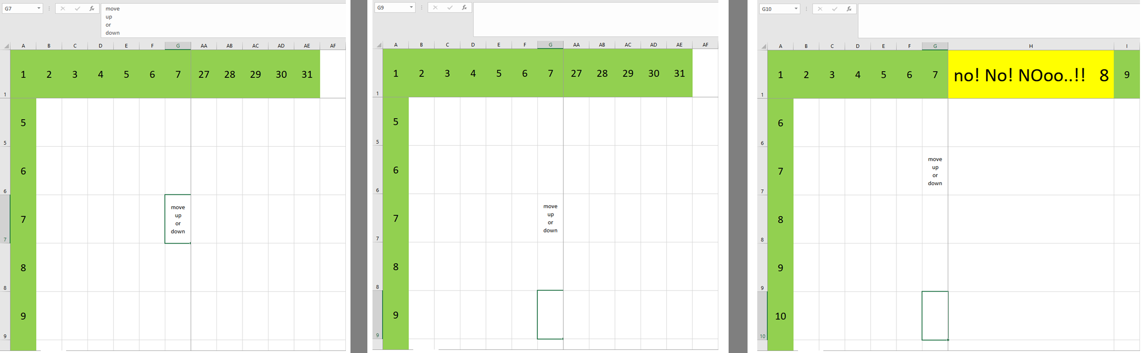 Excel - Freeze Panes - strange behavior / sheet movement - Implemented ...