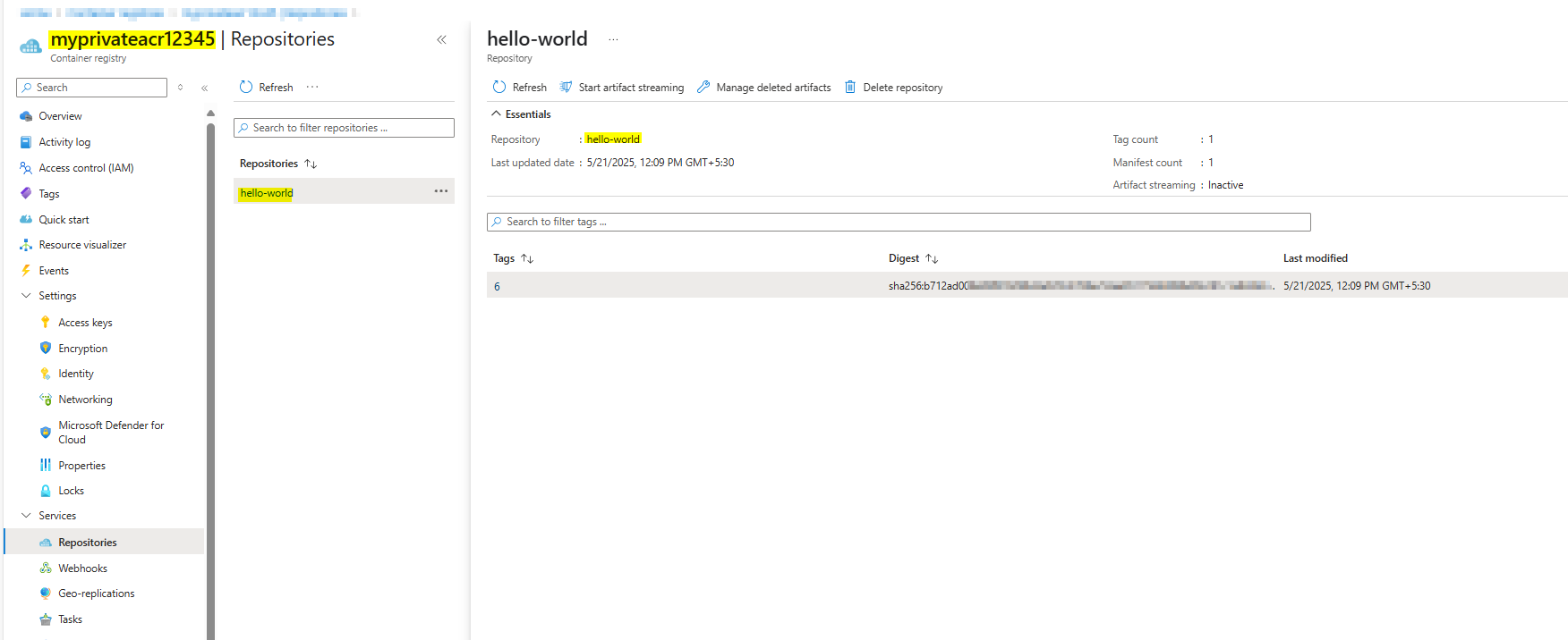 Pushing image is failing to ACR - Microsoft Q&A