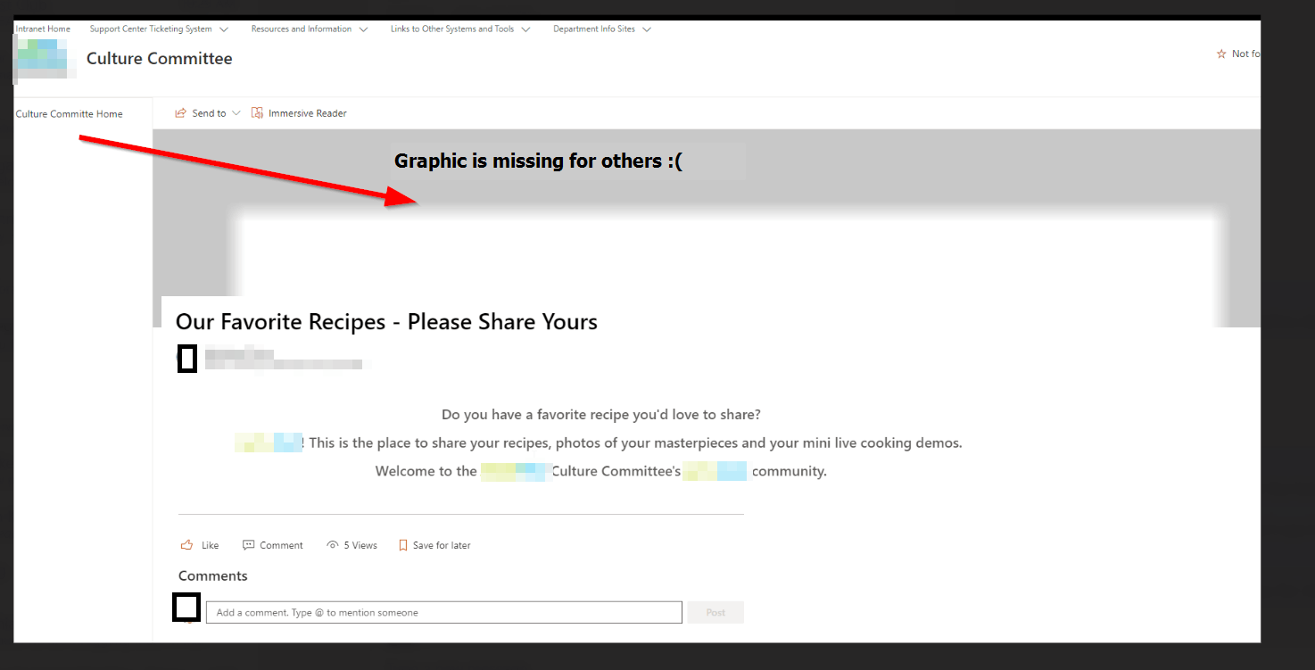 SharePoint Banner Image Not showing. - Microsoft Q&A