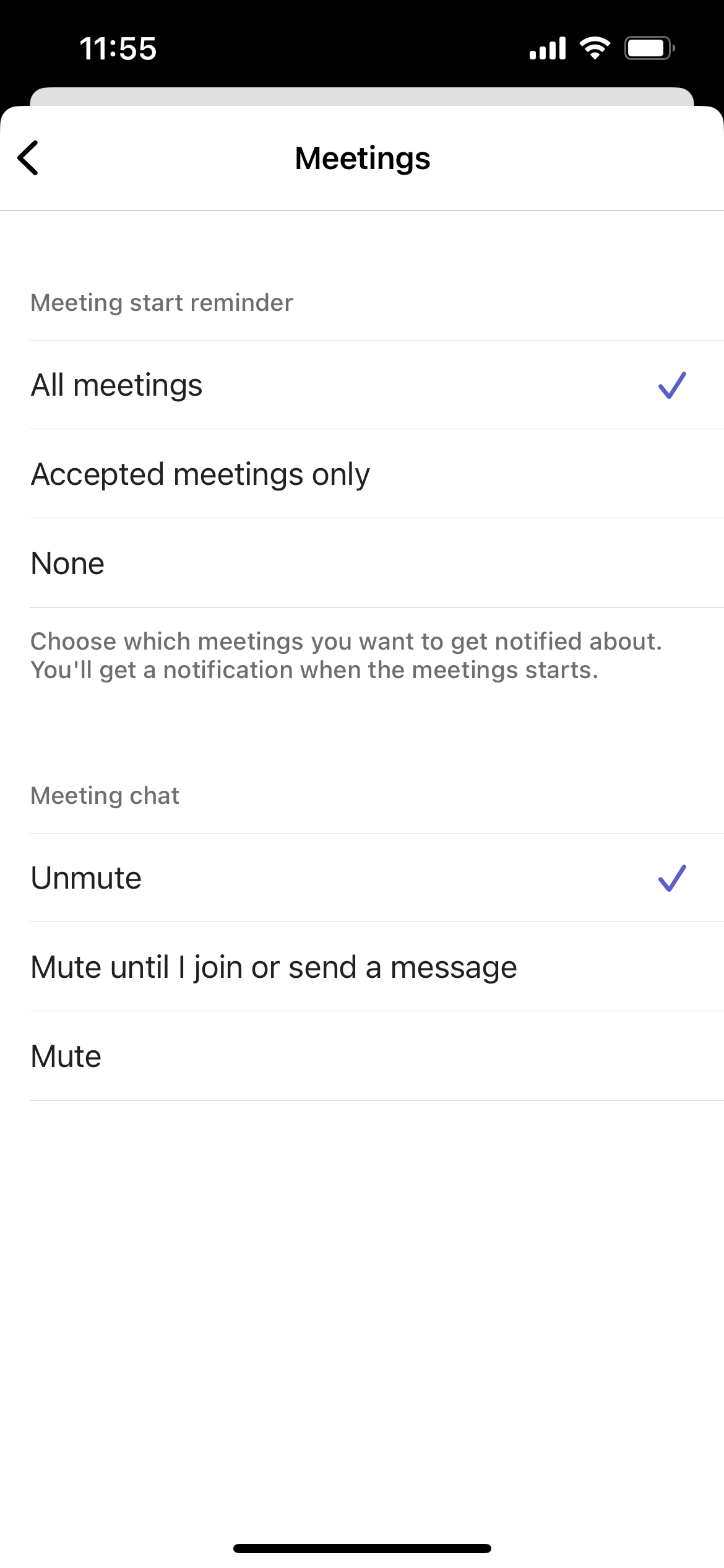 Teams meeting reminder notifications 15 mins prior is not received on i ...