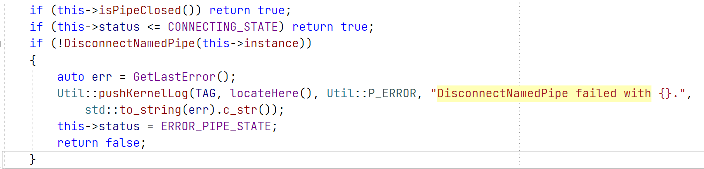 What are the possible situations that may cause DisconnectNamedPipe to ...