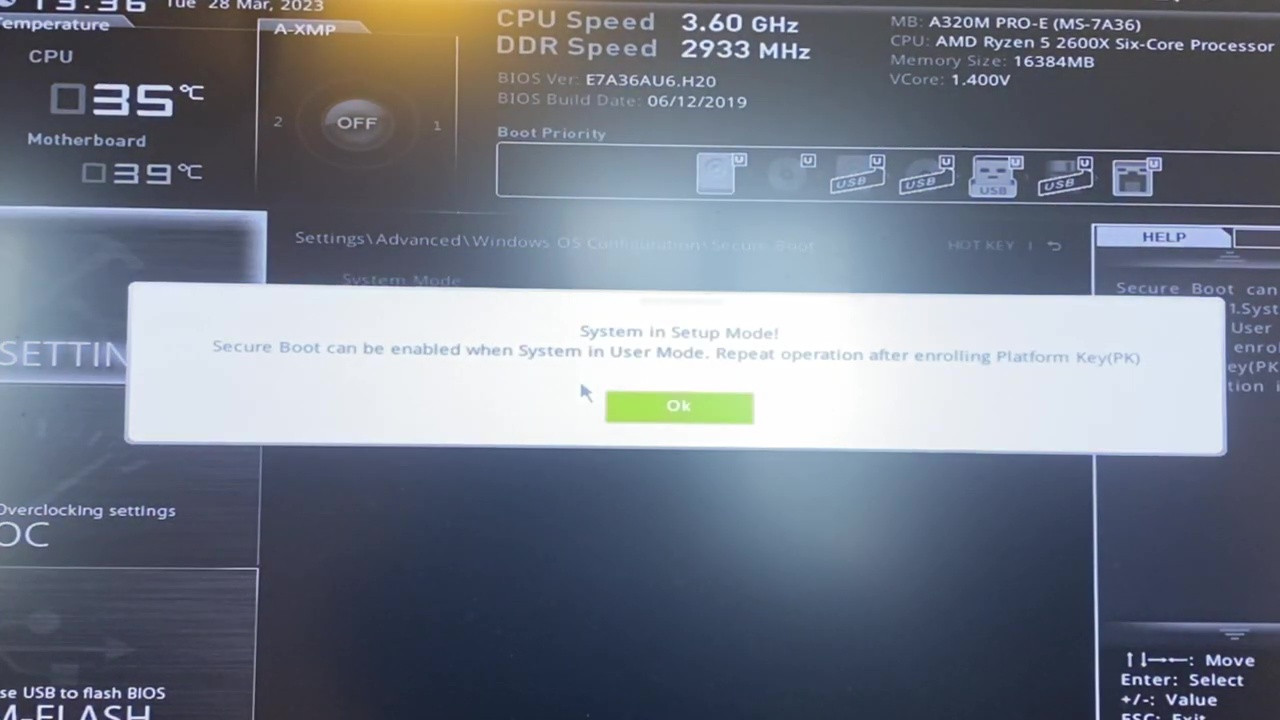 secure boot and platform key - Microsoft Q&A