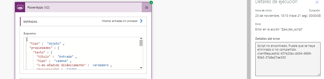 Error al ejecutar script flujo power apps - Microsoft Q&A Error al ejecutar script flujo power apps - Microsoft Q&A