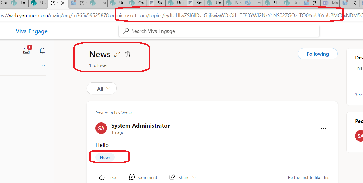 Viva Engage Conversation webpart not properly navigating to post based ...