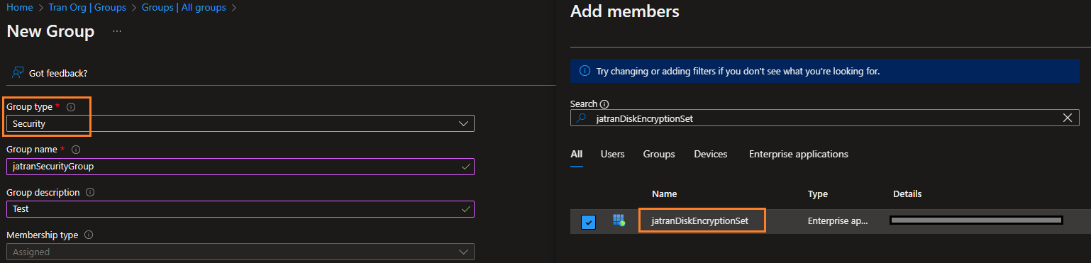 Can we add "Disk Encryption Set" managed Identity to AD groups ...
