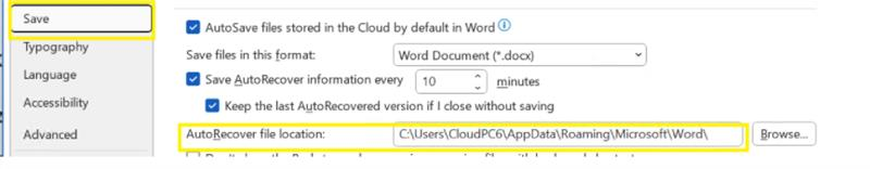 Microsoft Word Auto Save documents disappeared - Microsoft Q&A