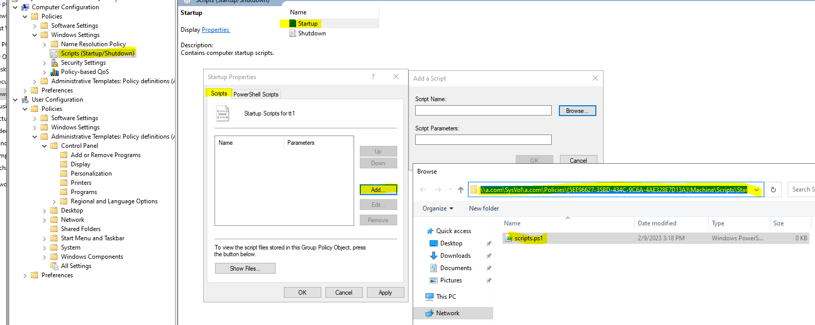 Startup Batch Script not applying through GPO - Microsoft Q&A Startup Batch Script not applying through GPO - Microsoft Q&A