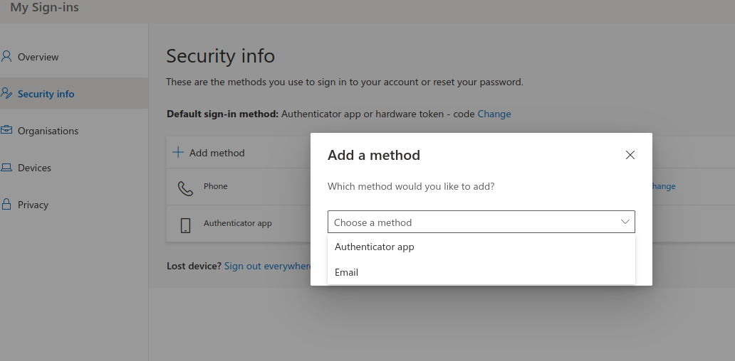 Unable to create 'App Password' with exchange online - Microsoft Q&A