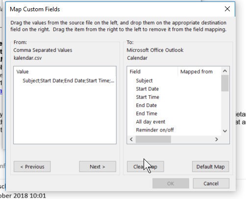Importing .csv file into outlook calendar - - Microsoft Q&A