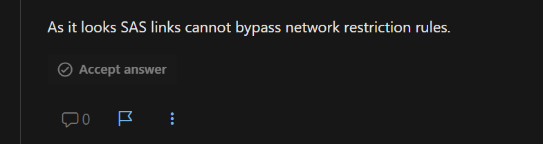 How To Access A Blob In A Storage Account That Is Network Restricted Using Sas Microsoft Qanda