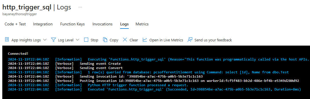 Access To Azure Sql Db Using Umi Via Azure Functions Microsoft Qanda