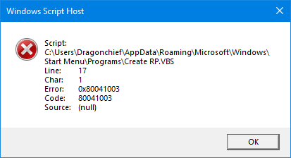 VBS script opening error - Microsoft Q&A