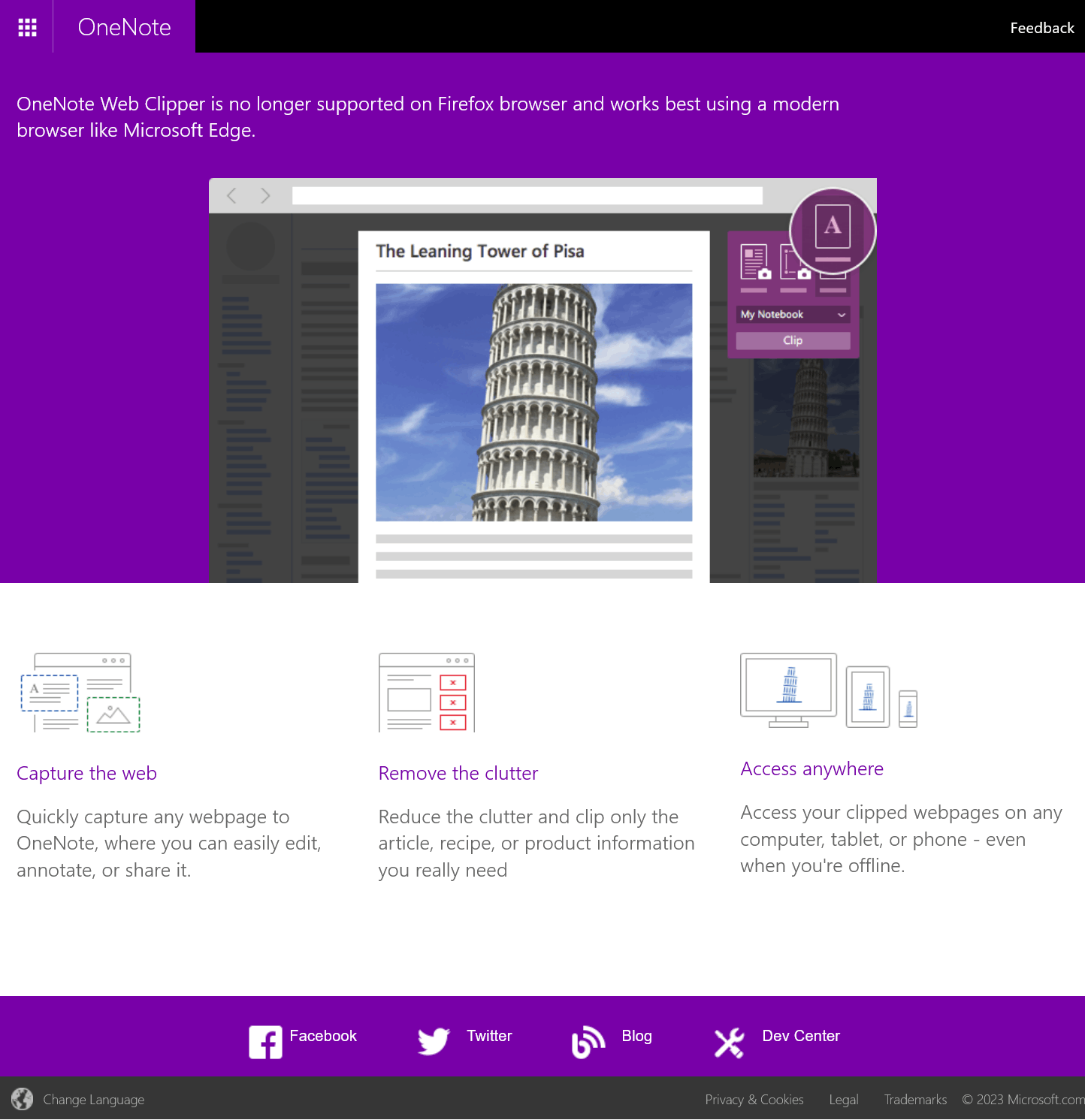 Why is OneNote clipper extension no longer available for Firefox REALLY ...
