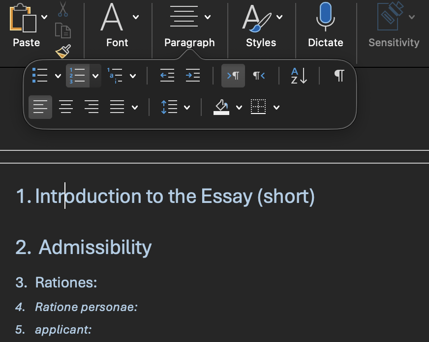 Why am I not able to create a multi-level List on word? - Microsoft Q&A