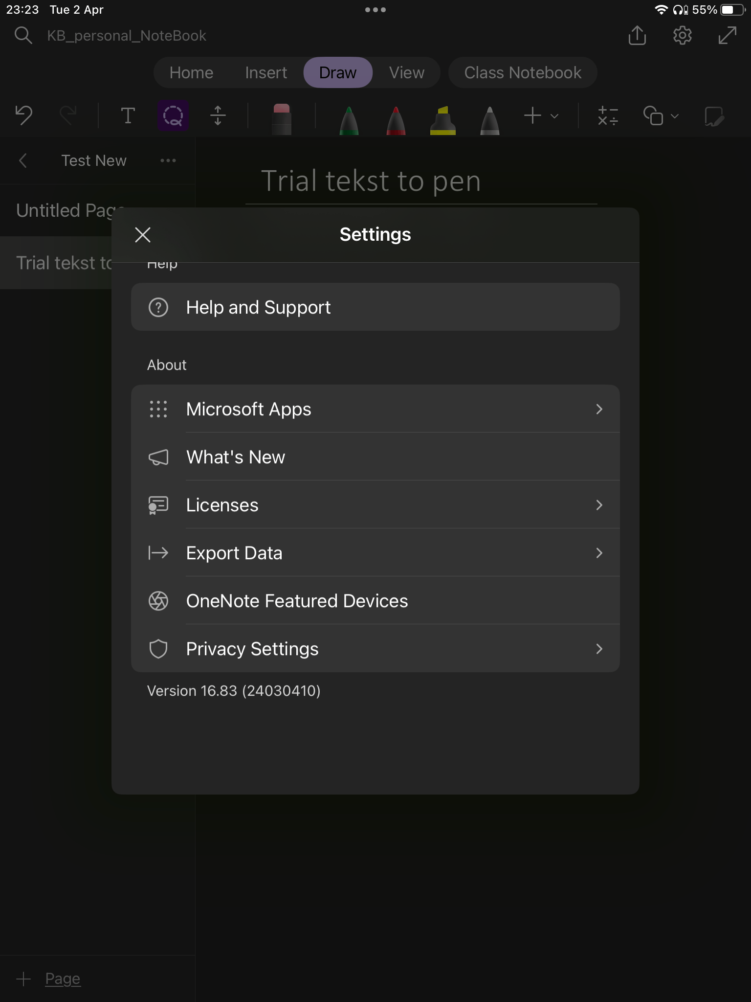 Ink to text in OneNote app missing on iPad - Microsoft Q&A
