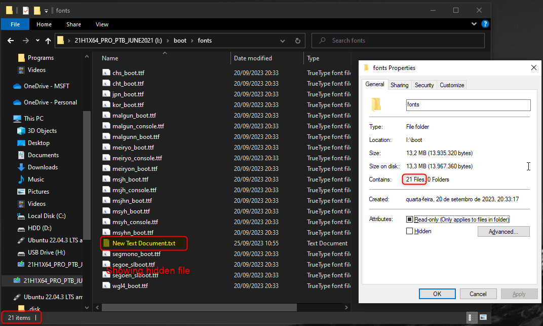 folder's properties tab info isn't correct- number of files - Microsoft Q&A