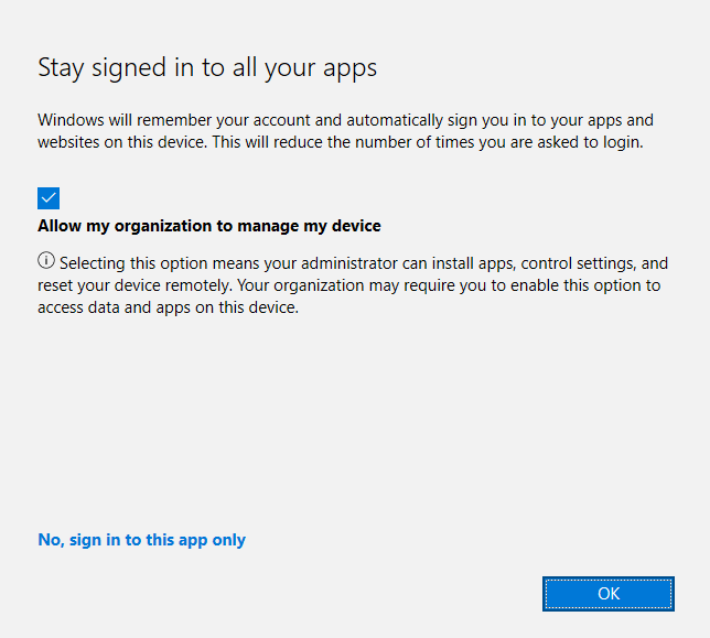Stay signed in to all your apps - Microsoft Q&A