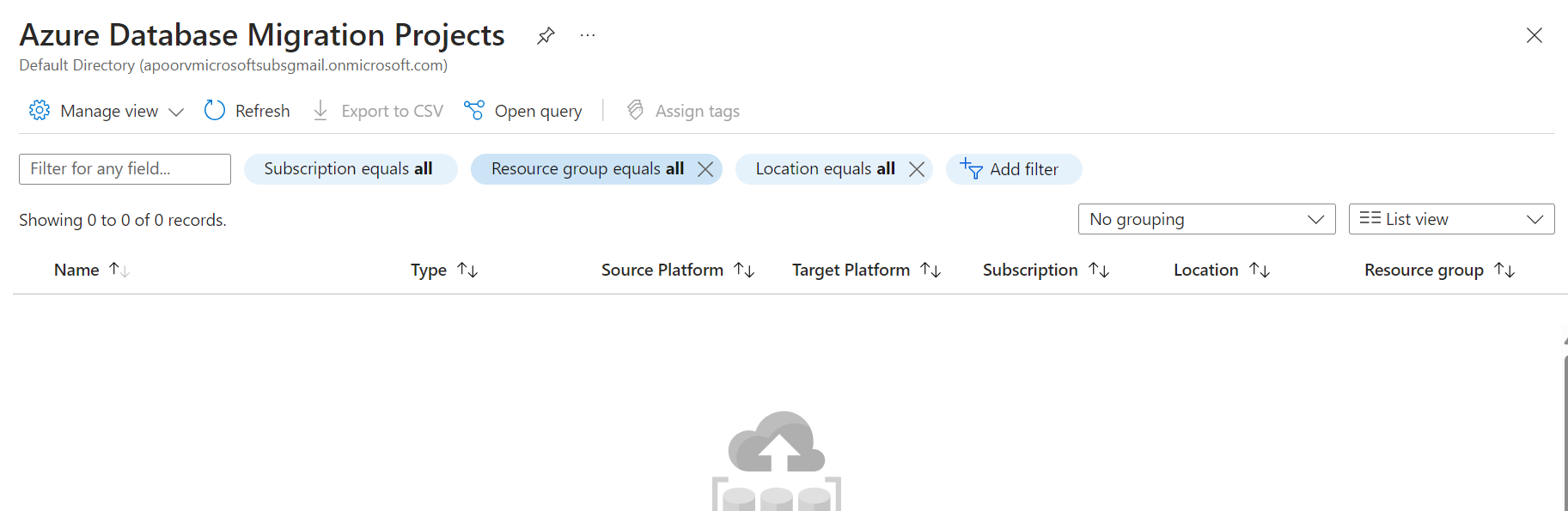 Not able to create Azure Database Migration Project - Microsoft Q&A
