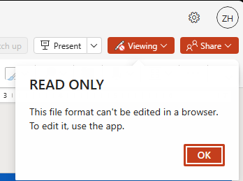 How to enable edit option in pptm file in browser. - Microsoft Q&A