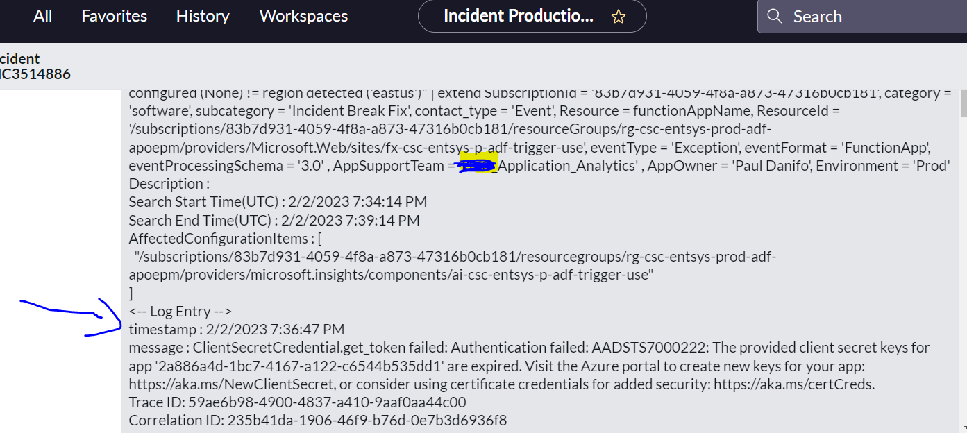 Azure Alert Itsm Servicenow Connector Payload Not Appearing In Ticket Description Microsoft Qanda
