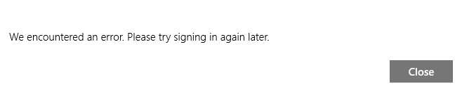 Unable to sign into microsoft due to "no Internet connection", despite ...