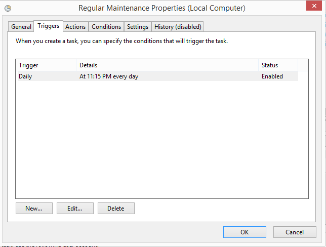 Automatic Maintenace Schedule - Microsoft Q&A