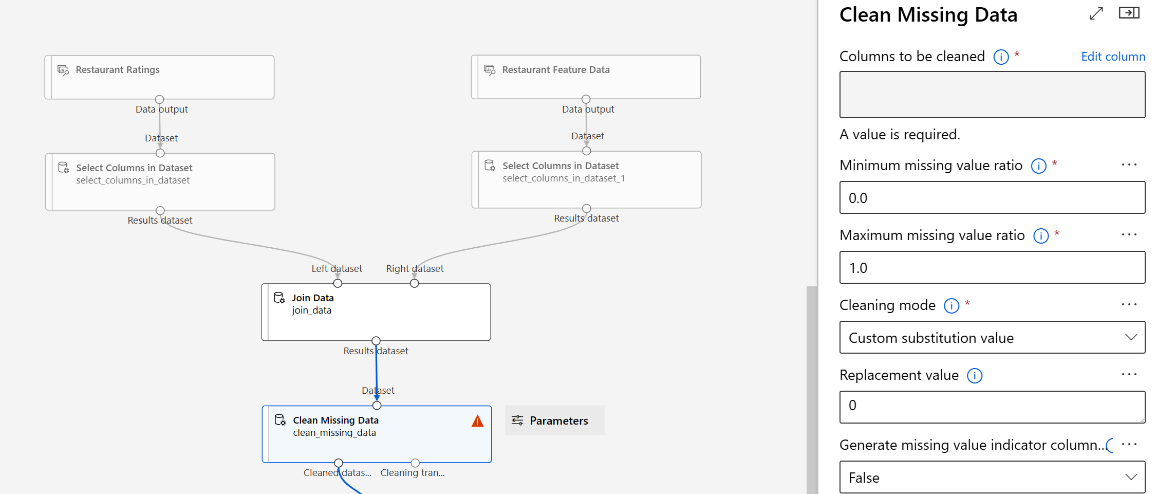 Clean Missing data - Not able to select by names - Microsoft Q&A