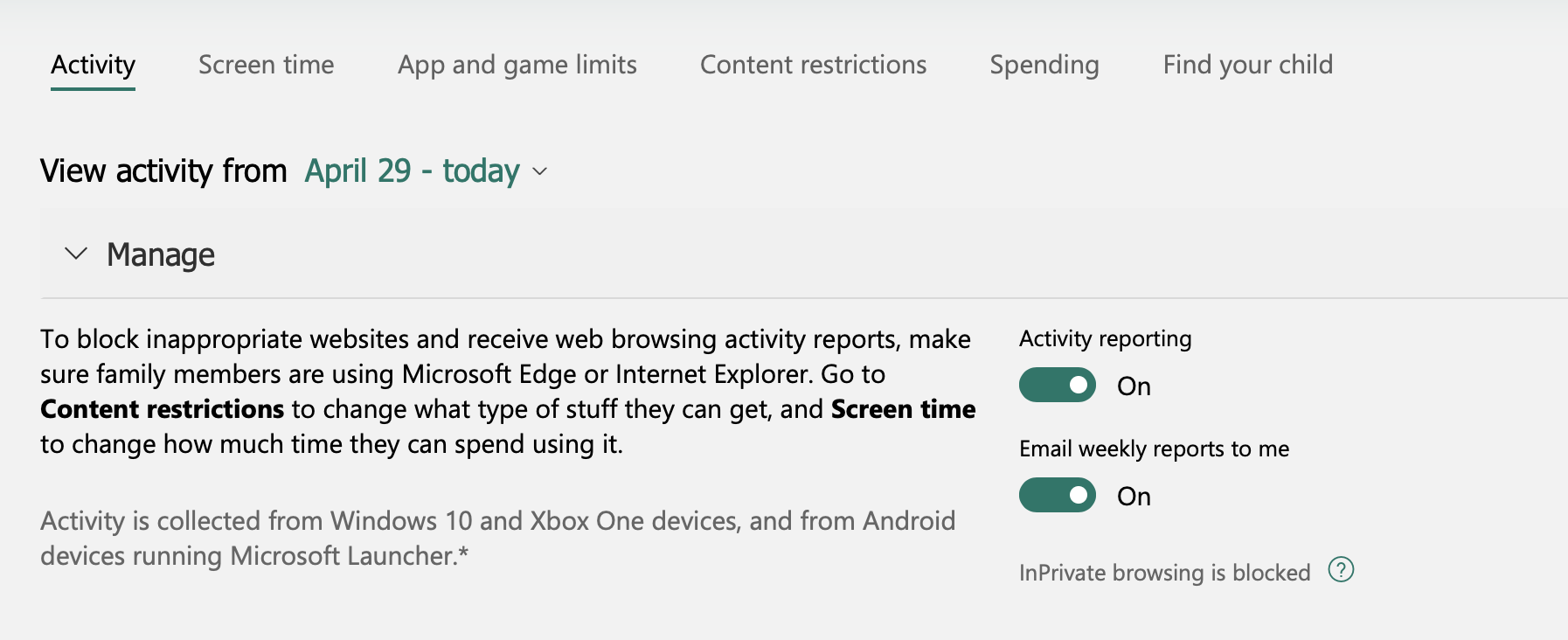 Microsoft Family Blocks YouTube - Microsoft Q&A