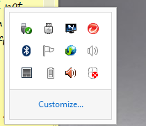 mouse-keys, icon shows a white 'x' in a red circle and it will not work ...