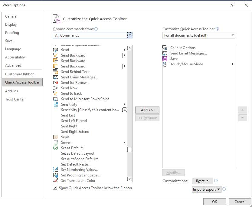 Send to Mail Recipient is not available in MS Word - Microsoft Q&A