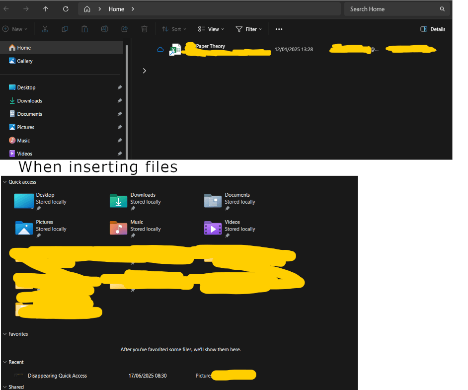 Quick Access Disappeared from File Explorer Navigation Pane, but Still Shows When Inserting ...