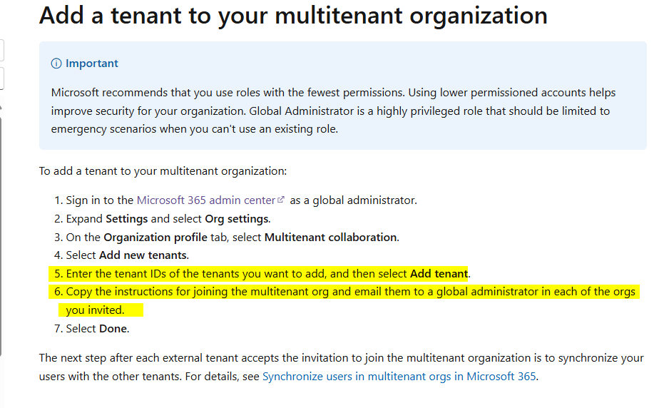 Multitenant collaboration - restore tenant removed from my organization ...