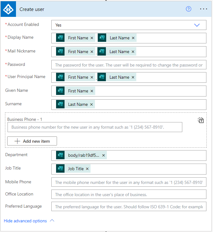 How to record start/end date in my Azure AD Account after creation via ...