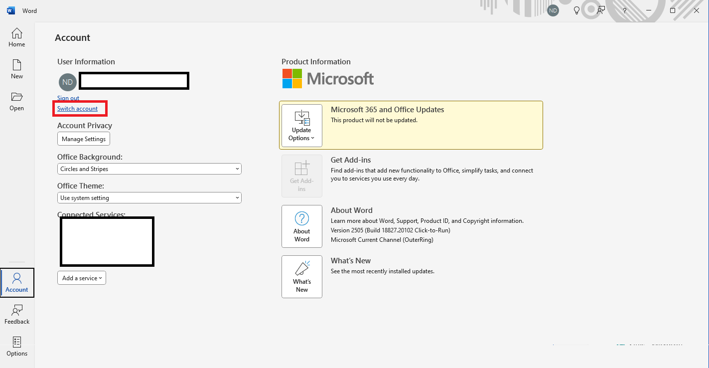 Can't choose which login to use Office Apps - Microsoft Q&A
