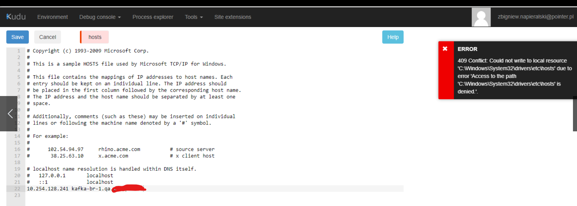 How To Set Mapping Ip Addresses To Host Name Like In Etchosts In Windows On Azure Function