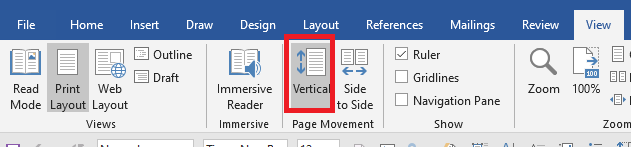Word Viewing multiple pages in 'Print Layout' - Microsoft Q&A
