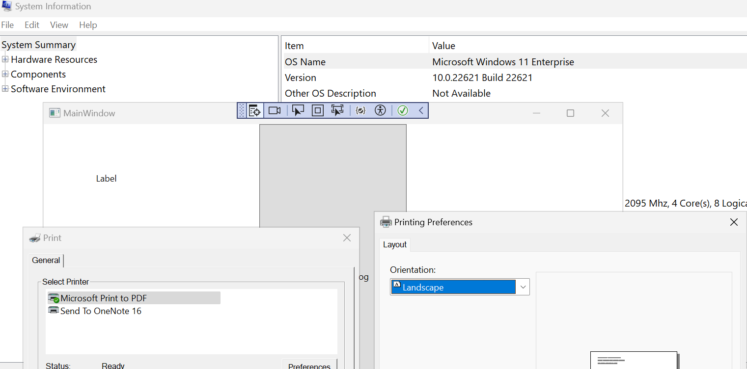 How can we set the settings for printing in the new print preview of ...