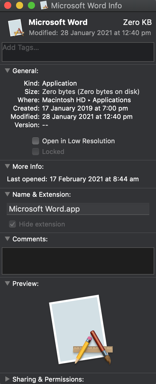 Application size is zero bytes - Microsoft Q&A