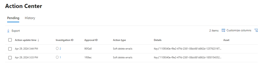 Pending Actions are not showing in the Action Center - Microsoft Q&A