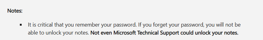 Password Reset for a Tab Note in OneNote - Password Protected section ...