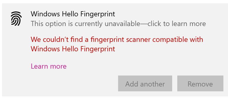 Fingerprint scanner stopped working - Microsoft Q&A