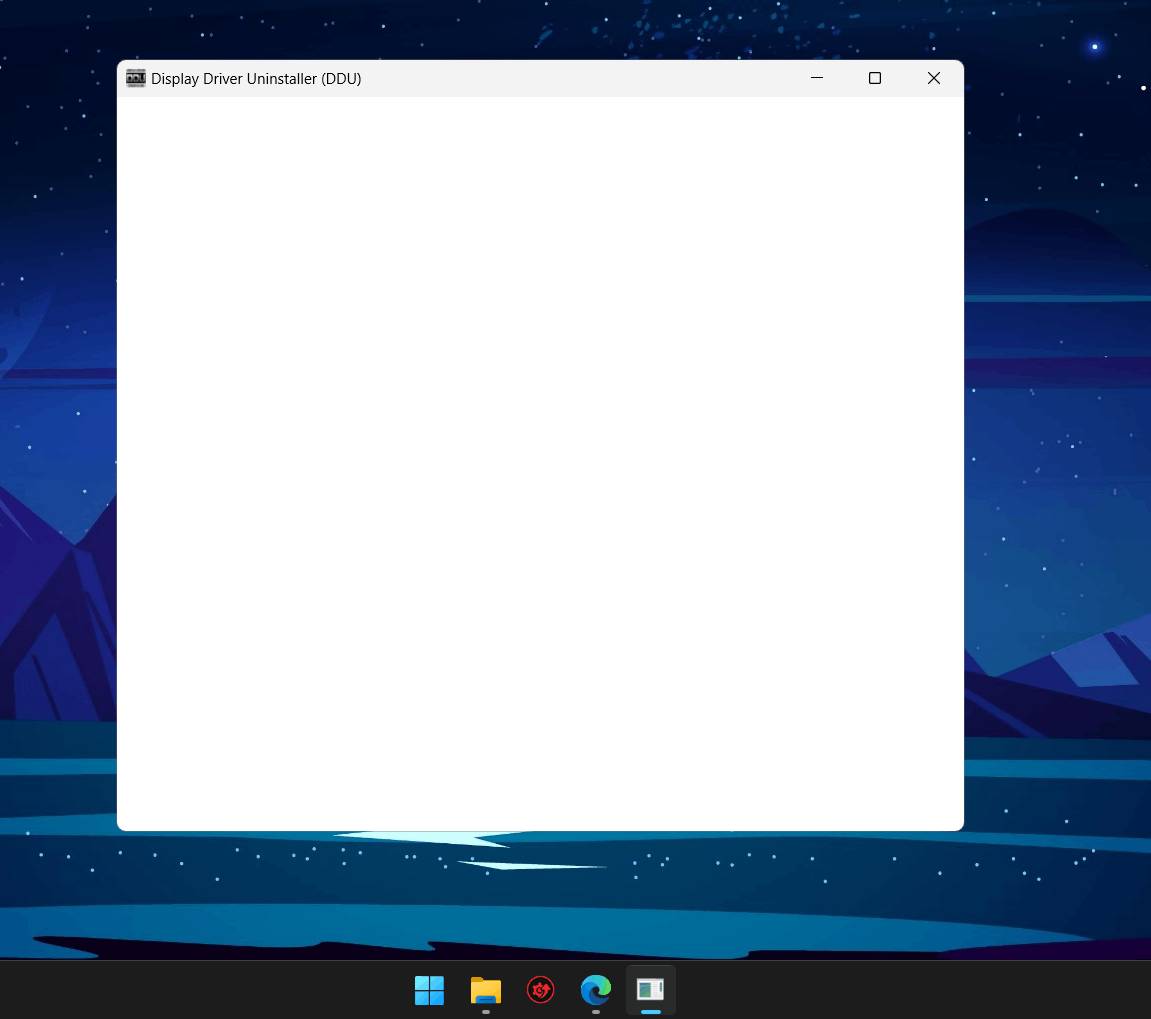 Please how to fix DDU (Display Driver Uninstaller) is just in white ...