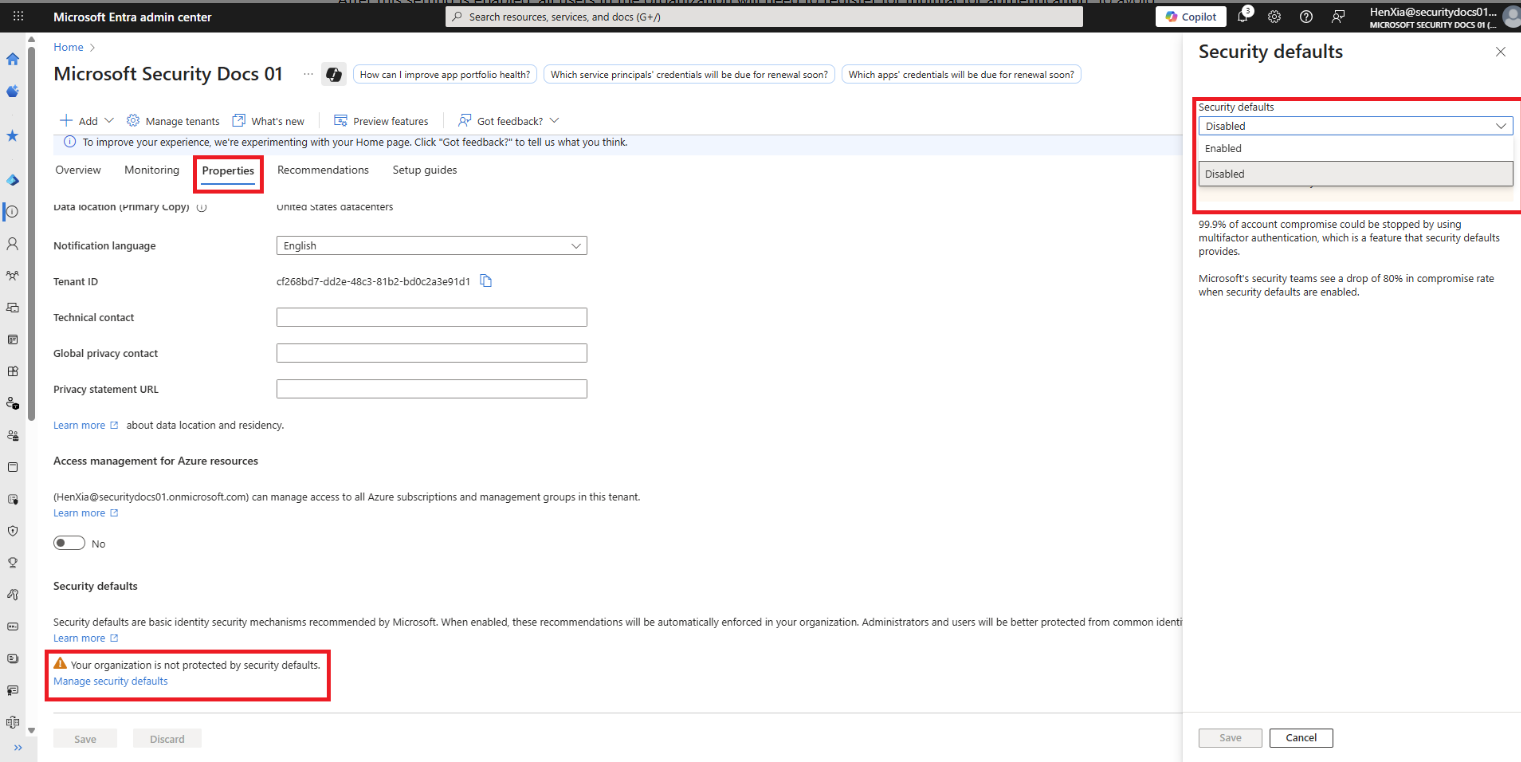 Subject: Disable Microsoft Global 2FA – Using Duo Security as Primary MFA Description: Hello, We ...