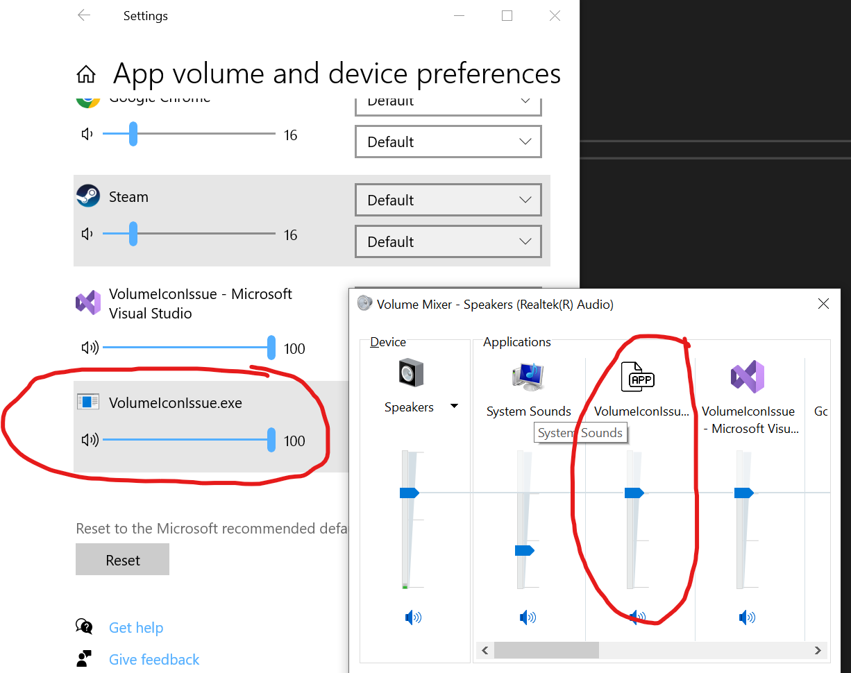 AudioSessionControl::SetIconPath no longer works volume mixers besides SndVol - Microsoft Q&A