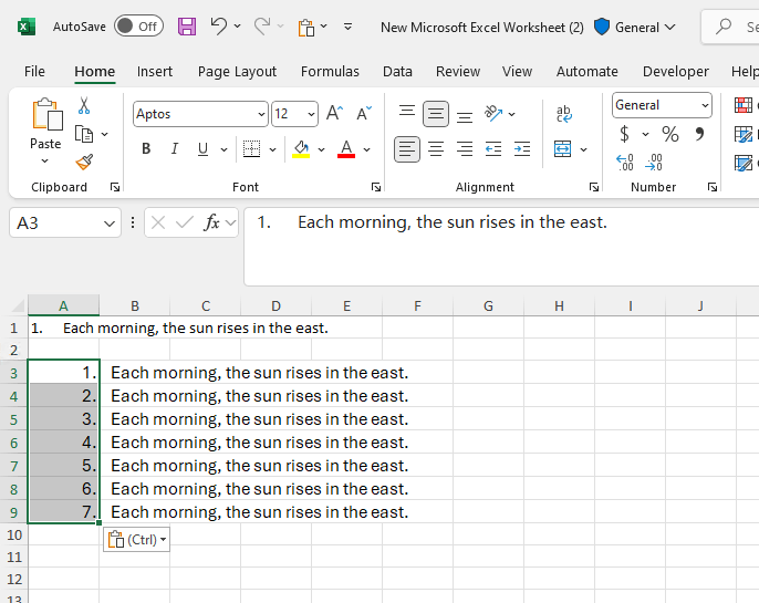How can I prevent extra spaces when pasting text from Word to Excel ...